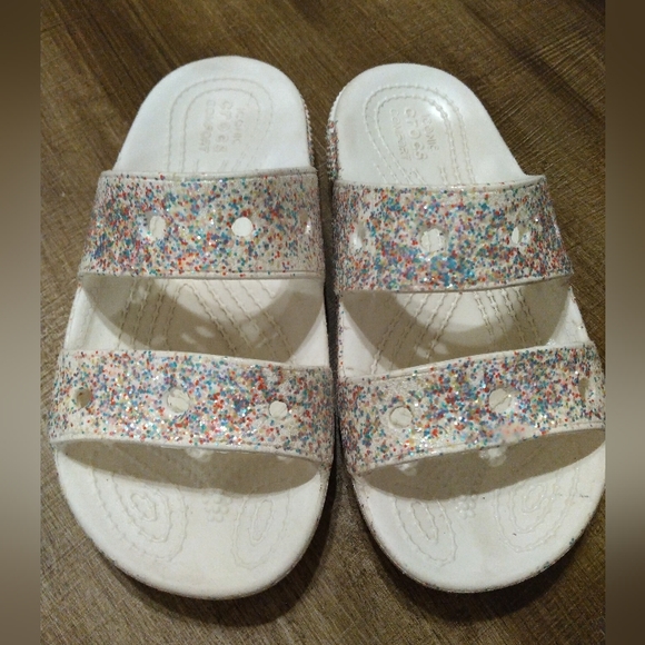 CROCS | Shoes | Crocs Classic Sprinkles Childs Girls Duostrap Casual ...